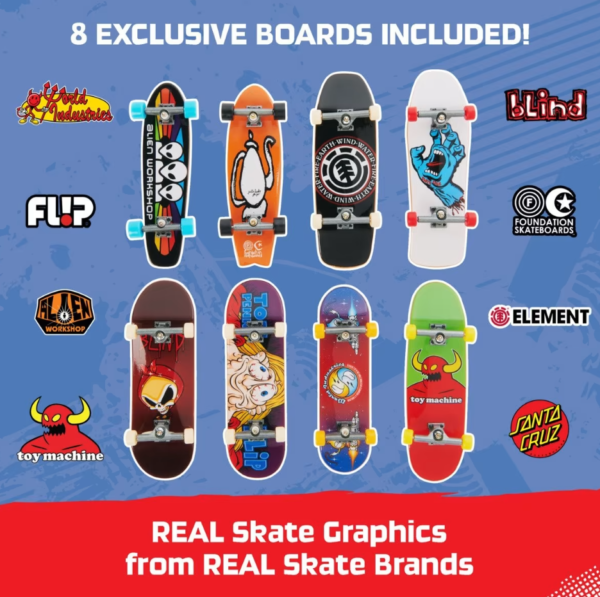 Tech Deck 25th Anniversary 8-Pack with Exclusive Silver Figure » Kids ...