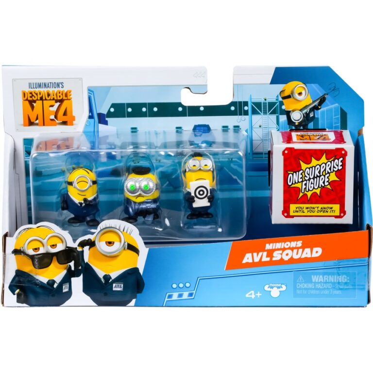 Despicable Me 4 Mini Minions AVL Squad Figures 4-Pack