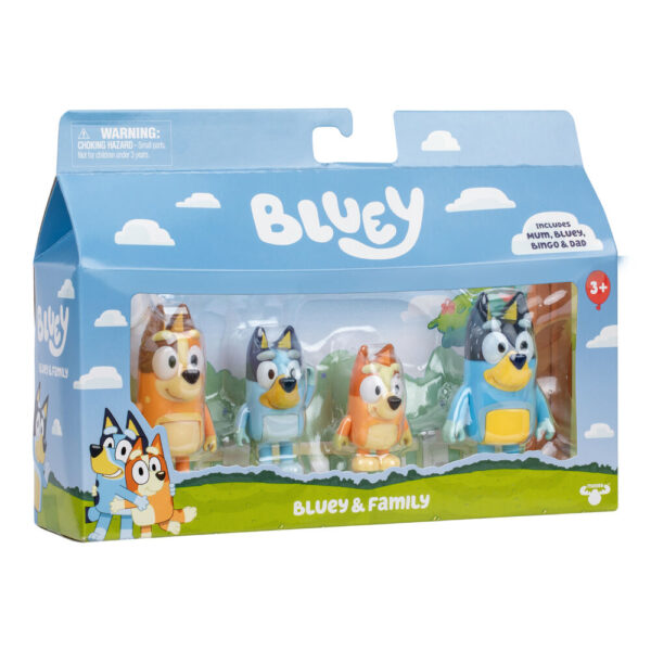 Bluey and Family 4-Pack Figures | Kids Toy Set