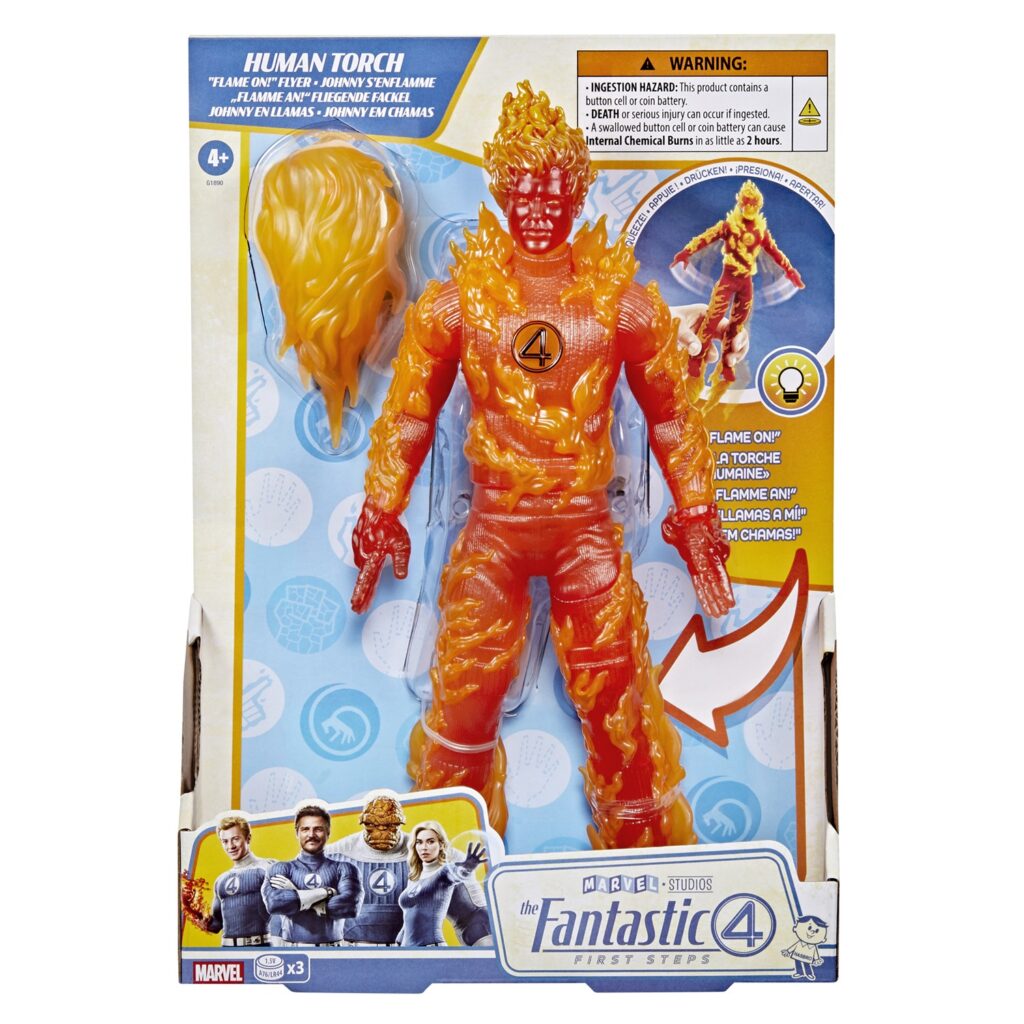 Marvel Human Torch Flame-On Flyer | Light-Up Action Figure