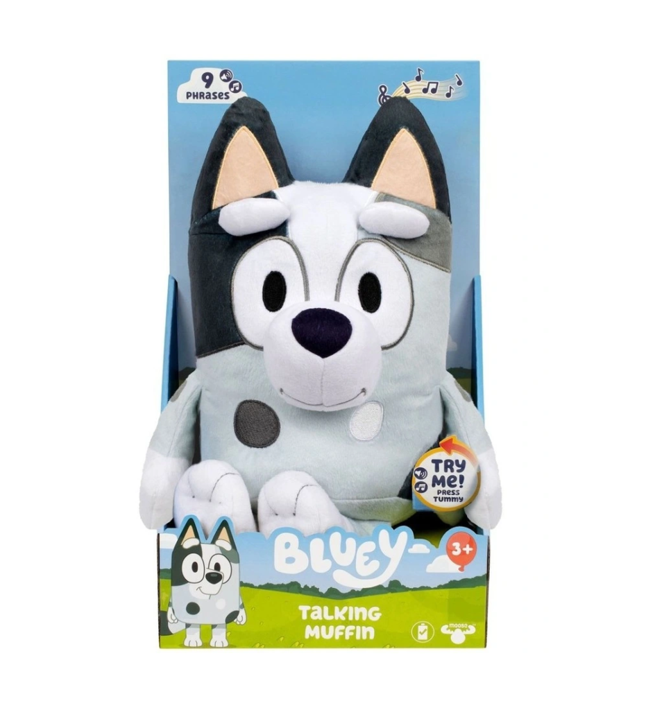 Bluey Talking Muffin Plush | Sound Effects Soft Toy